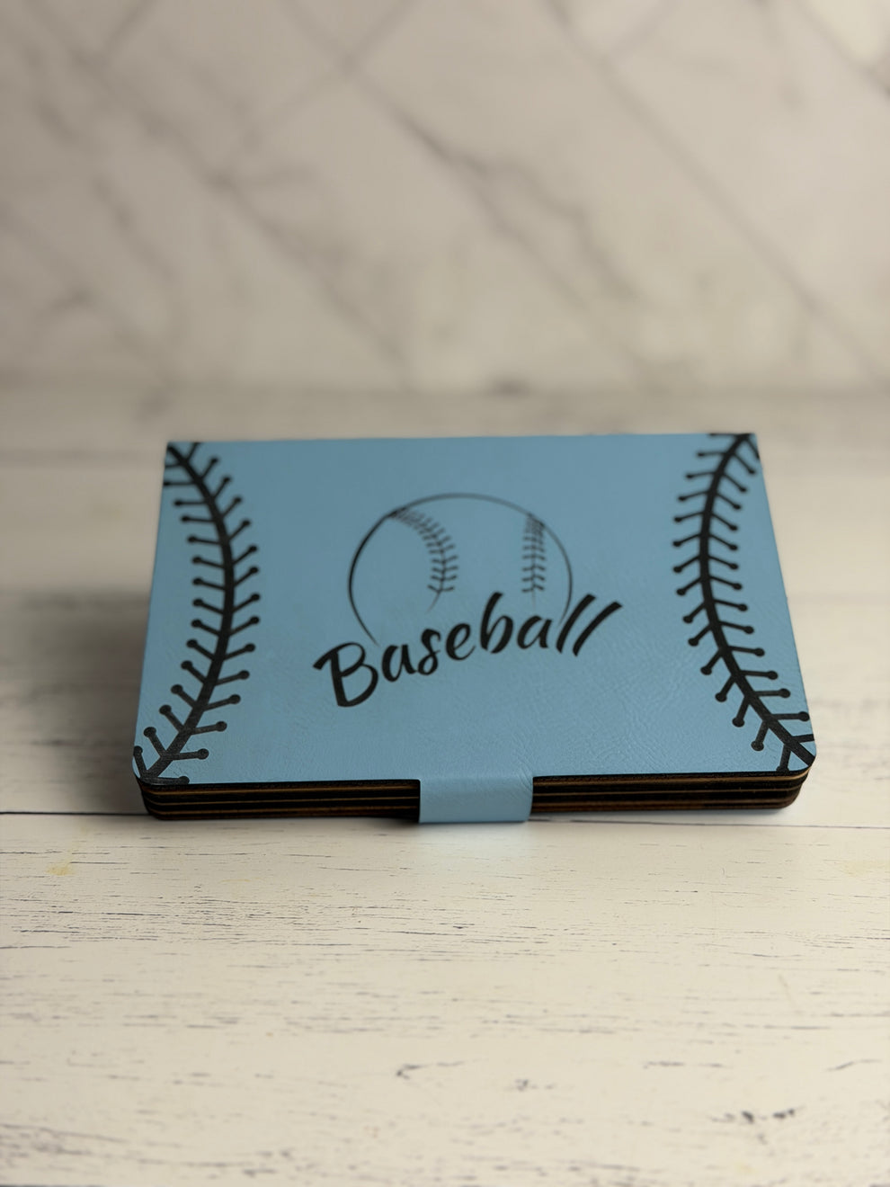 Dice Baseball Game – Maple & Leatherette Folding Dice Game with Metal ...